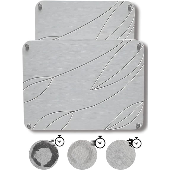 2 PCs Nesting Stone Drying Mat for Kitchen Counter - Fast, Heat ...