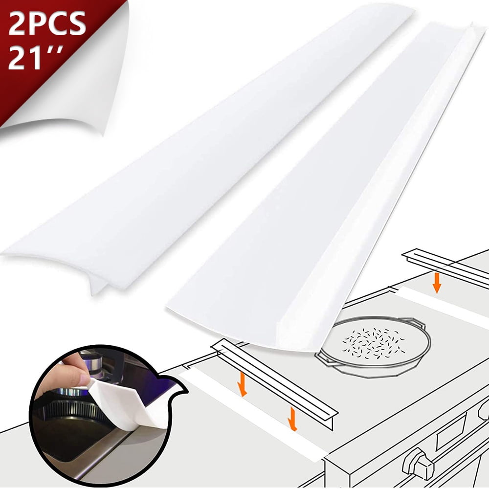 2 PCs Silicone Stove Counter Gap Cover, 21'' Long Kitchen Counter Gap ...