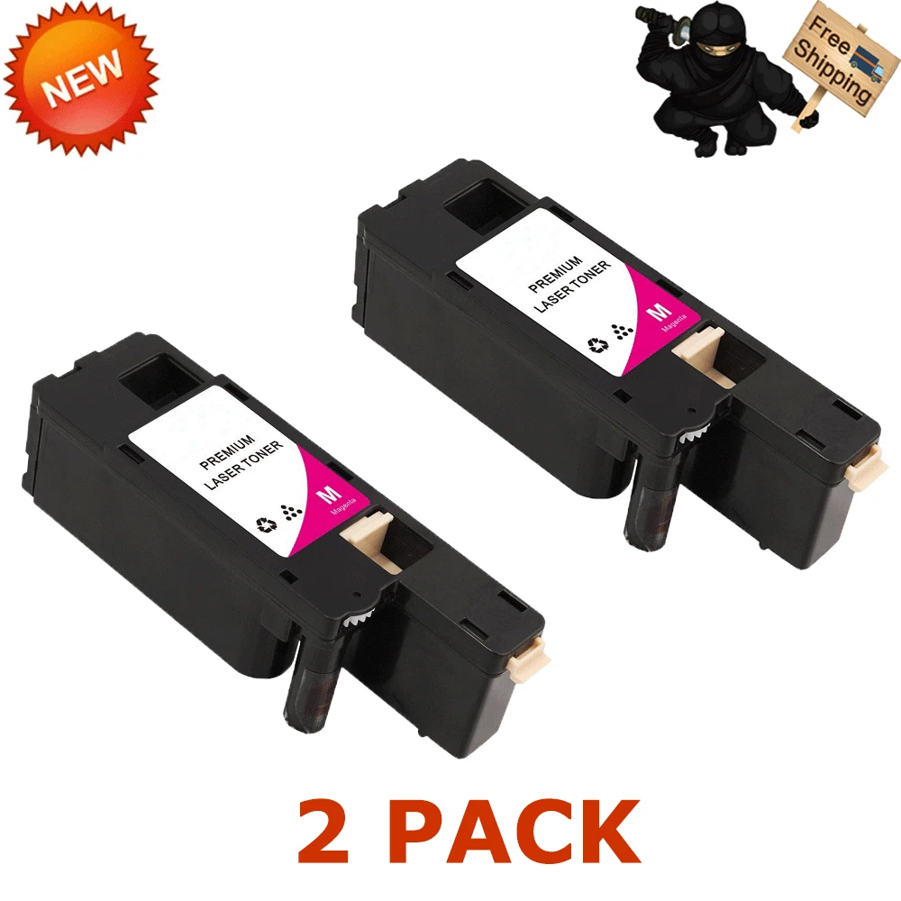 2 PK 593-BBJV Magenta Toner Cartridge Compatible For Dell Color Laser ...