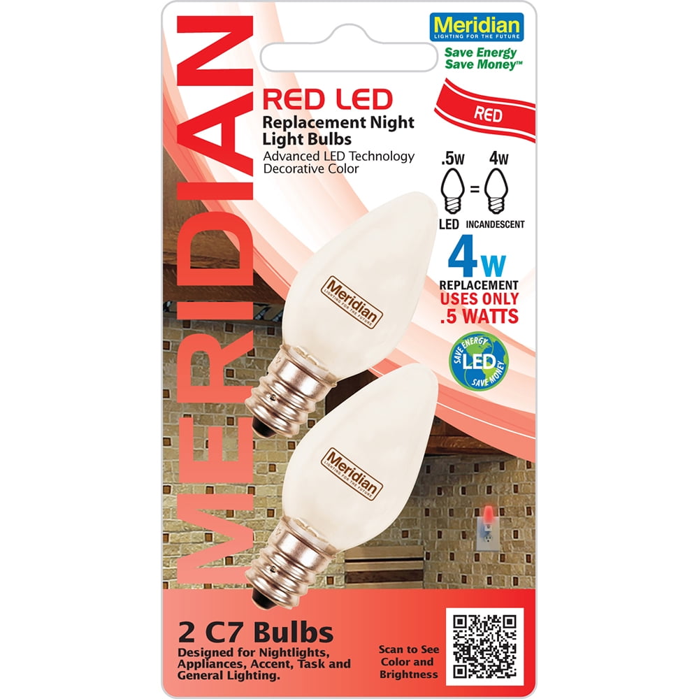 2 PK C7 Replacement Bulbs Red LED - Walmart.com