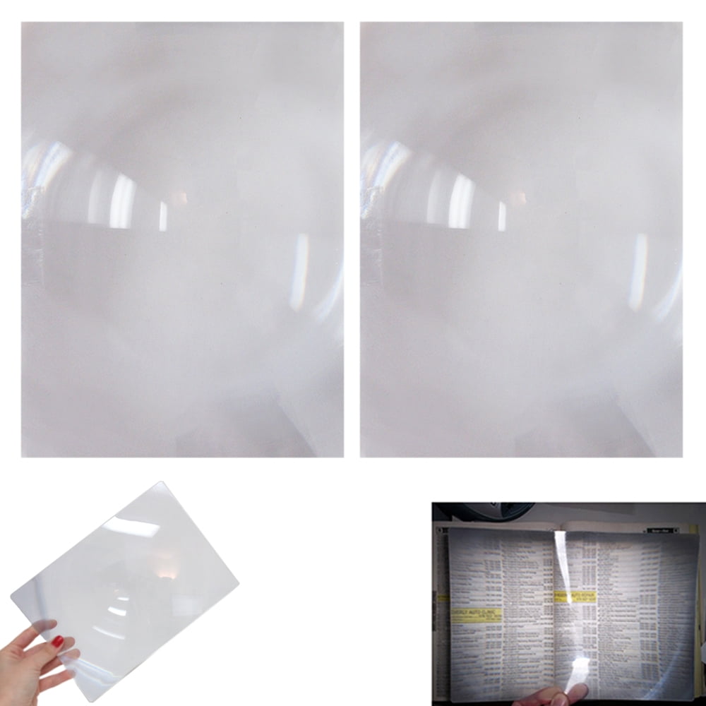 2 PK Full Page Magnifying Sheet Fresnel Lens 3X Magnifier Reading Aid 7 ...