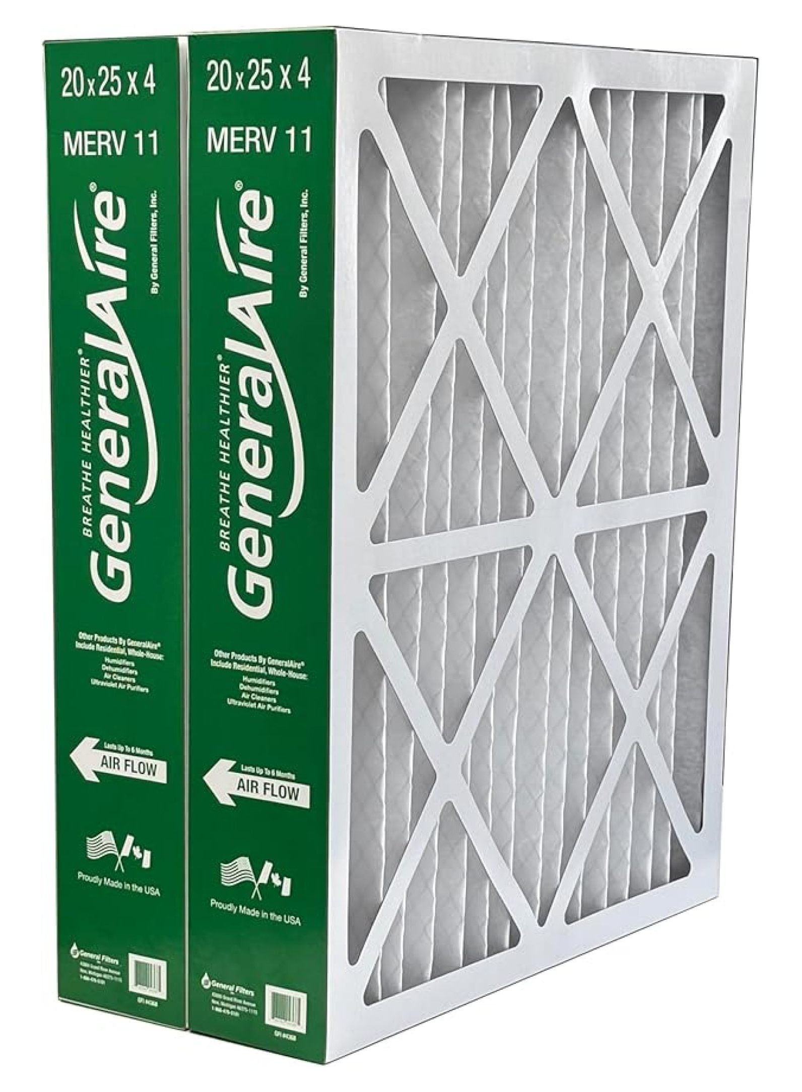 2-PK- Generalaire #4368-Replaces FC100A1037-20"x 25" x 4.5" Merv 11 Air ...