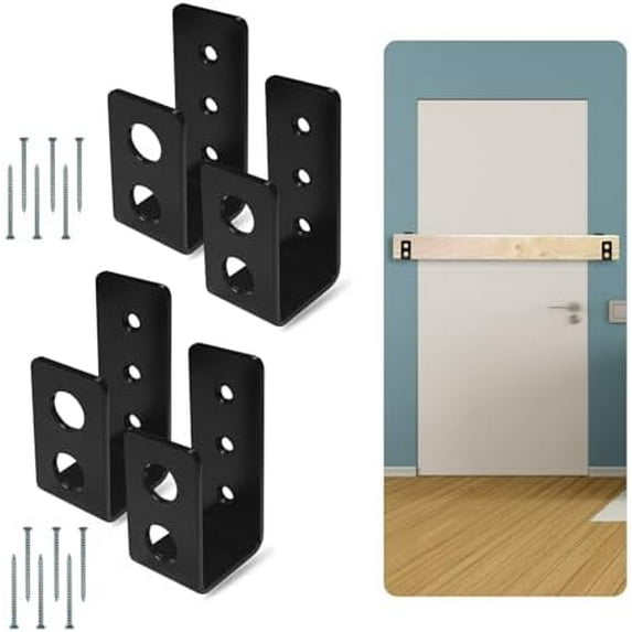 (2-PK) Heavy Duty 2x4 Door Barricade Brackets - 700lbs of Force ...