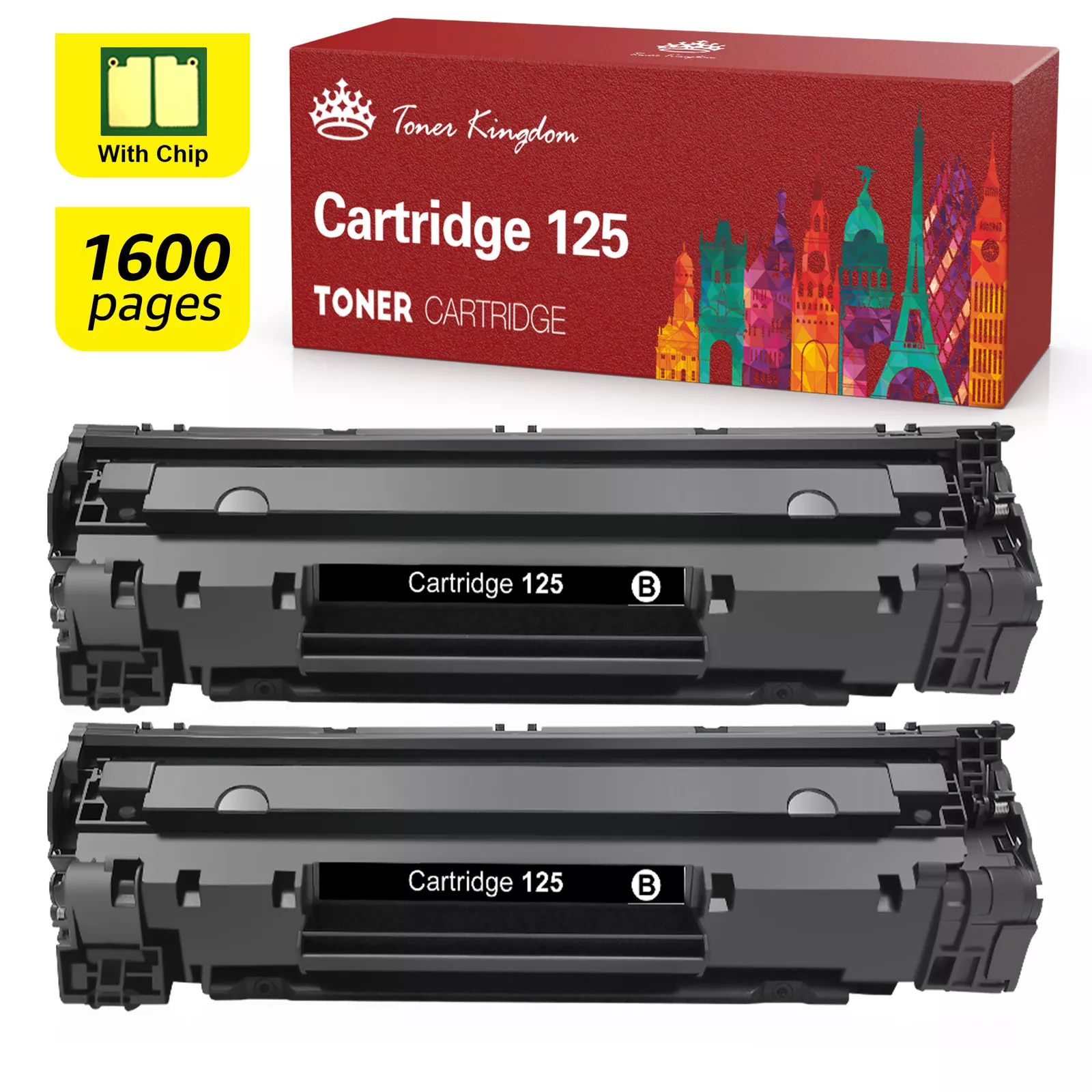 2 PK High Yield 125 CE285A Toner Cartridge for ImageClass LBP6000 ...