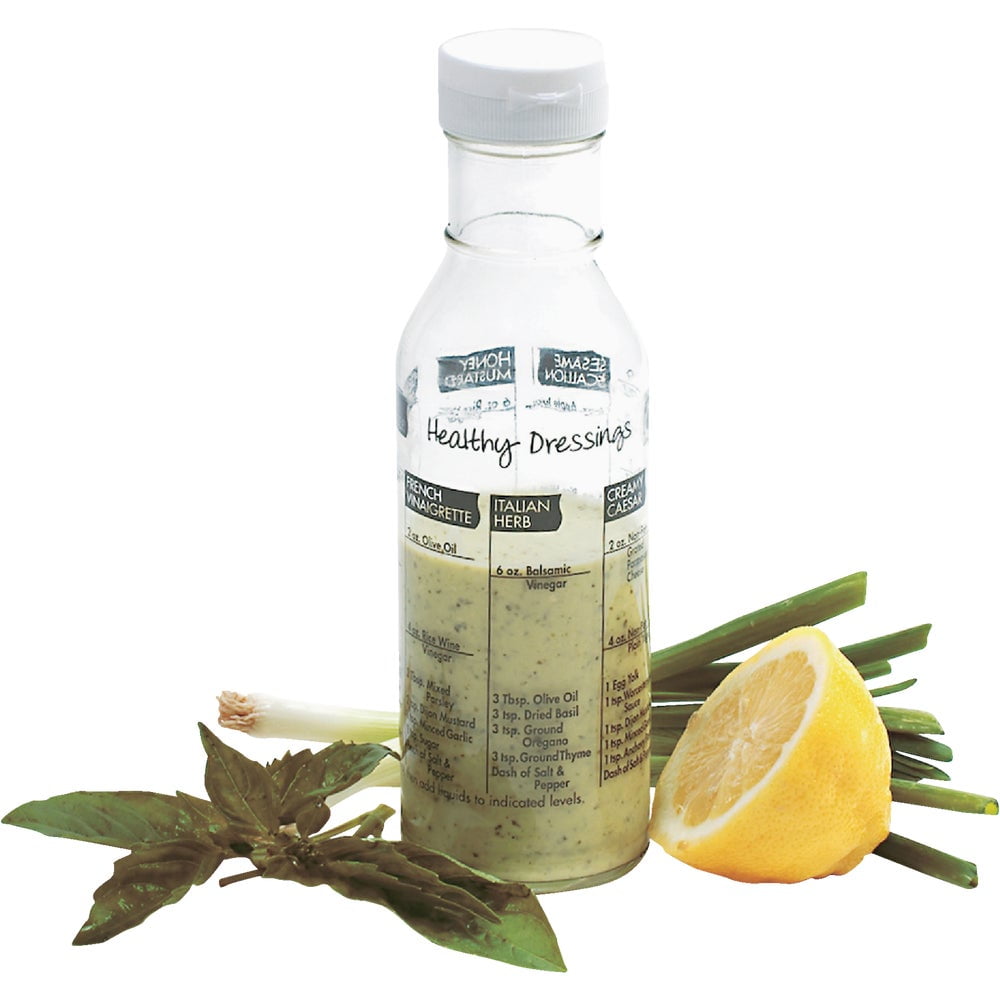 2 Pcs Norpro 11 Oz. Salad Dressing Glass Shaker & Maker - Walmart.com