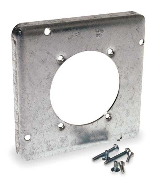 2 PK Raco Electrical Box Cover, Square, 2 Gangs, Galvanized Steel ...