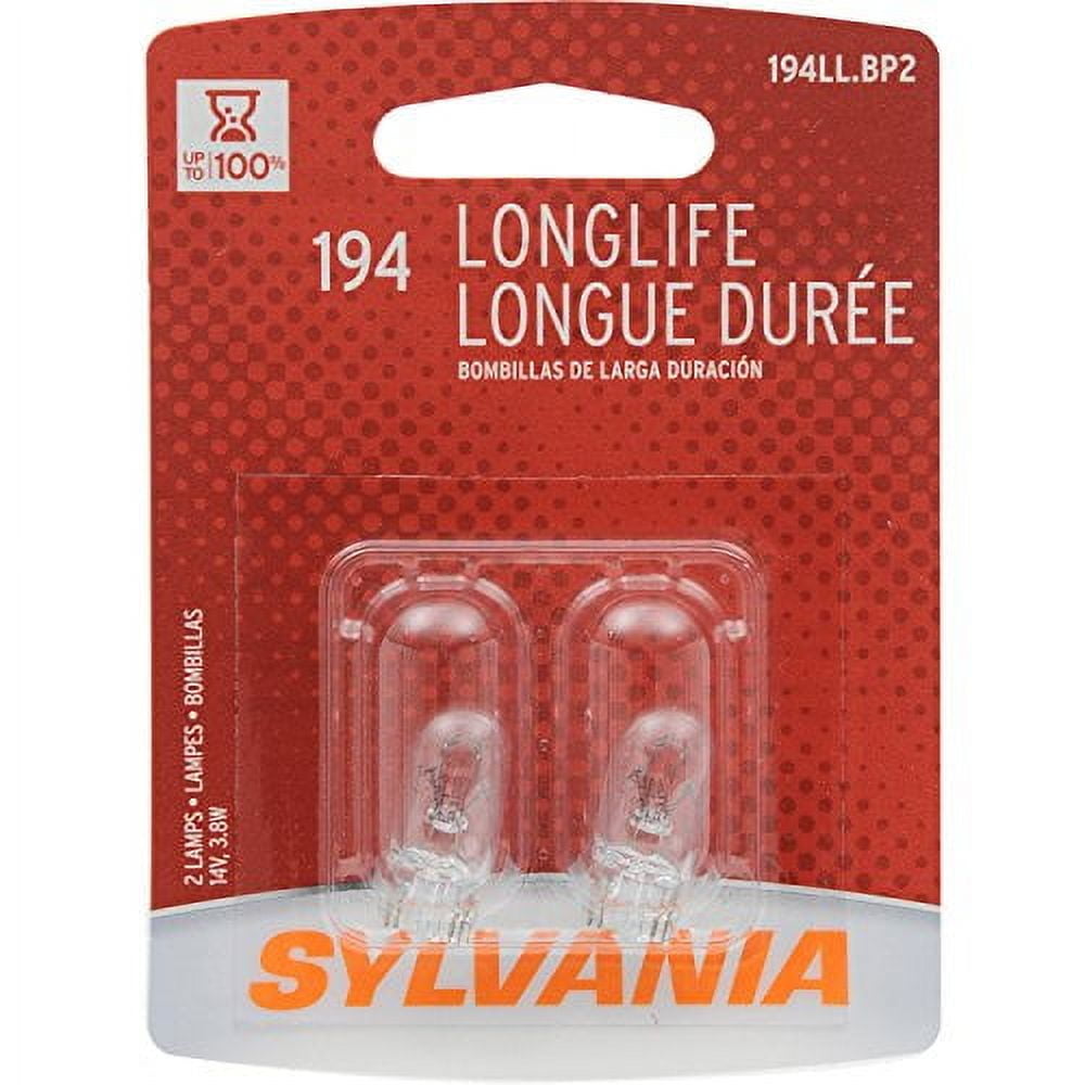 2-PK Sylvania 194 Long Life Automotive Light Bulb - Walmart.com