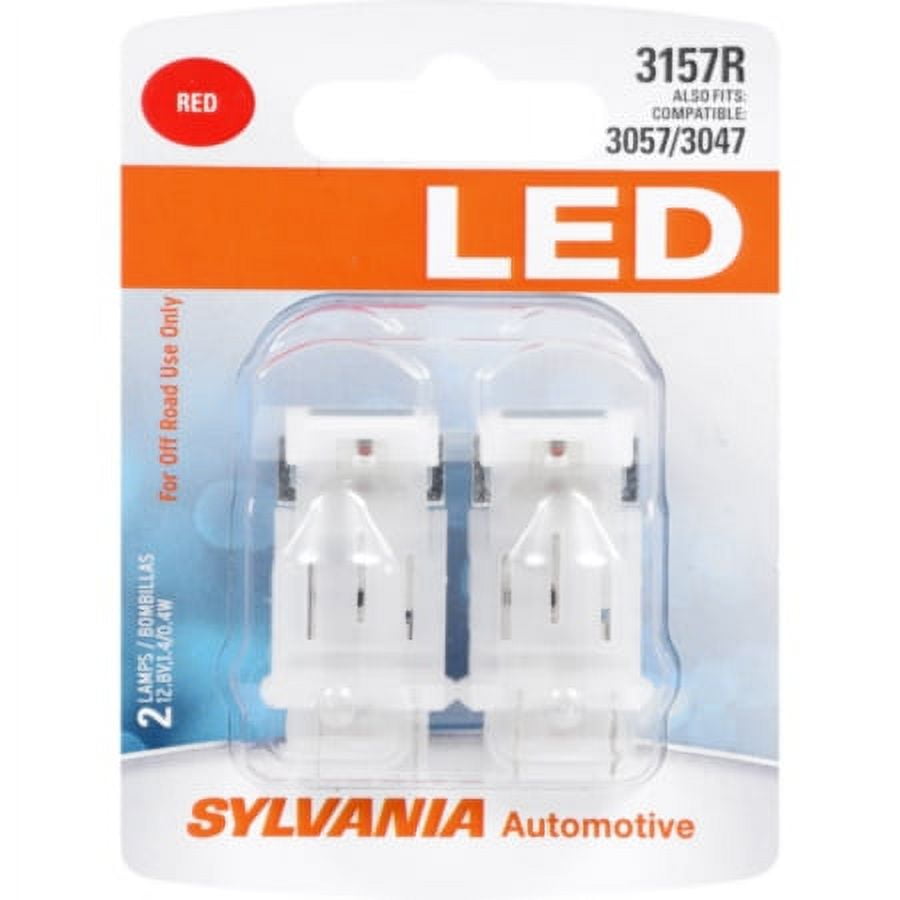 2-PK SYLVANIA 3157 Red LED Automotive Bulb - Walmart.com