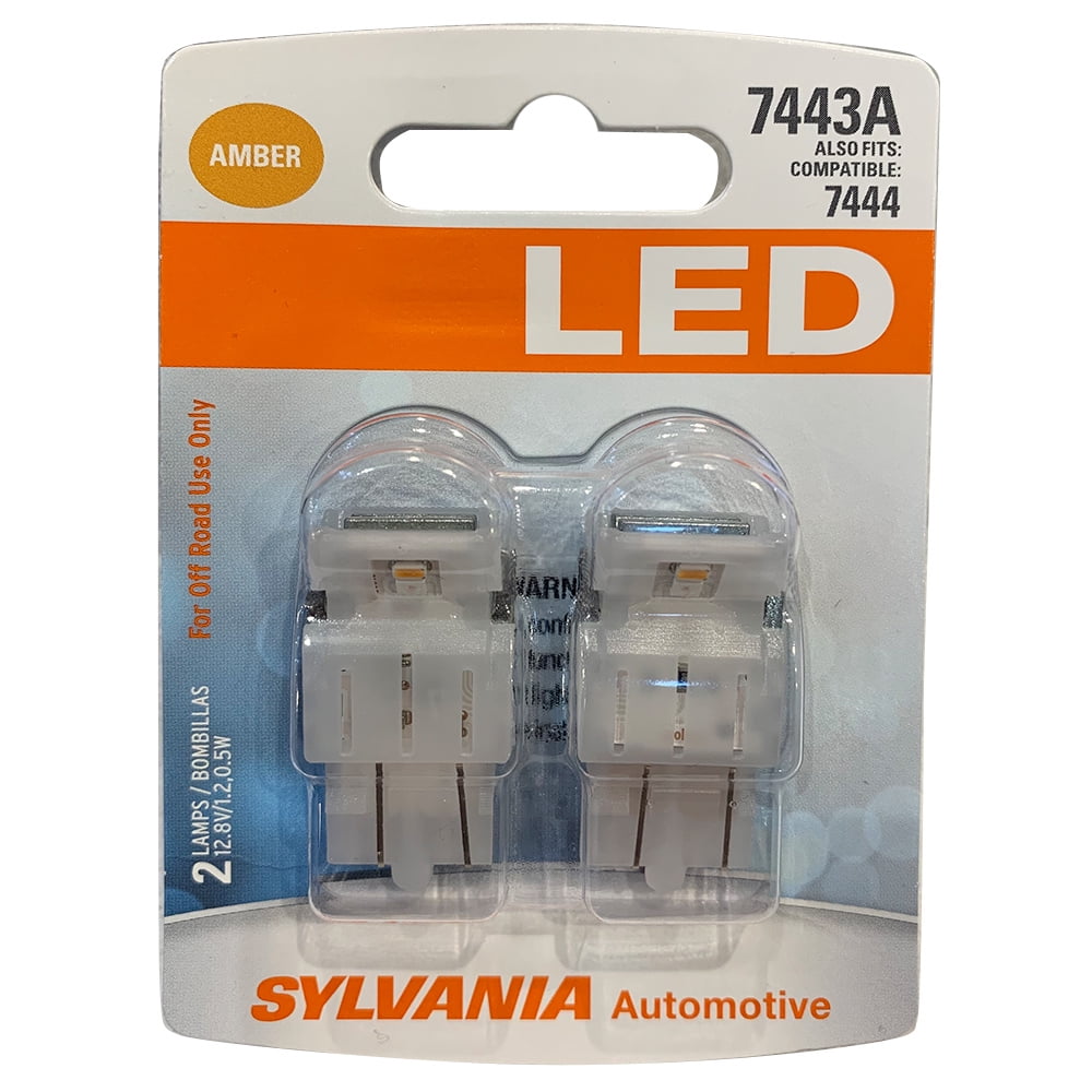2-PK SYLVANIA 7443A T20 Amber LED Automotive Bulb - Walmart.com