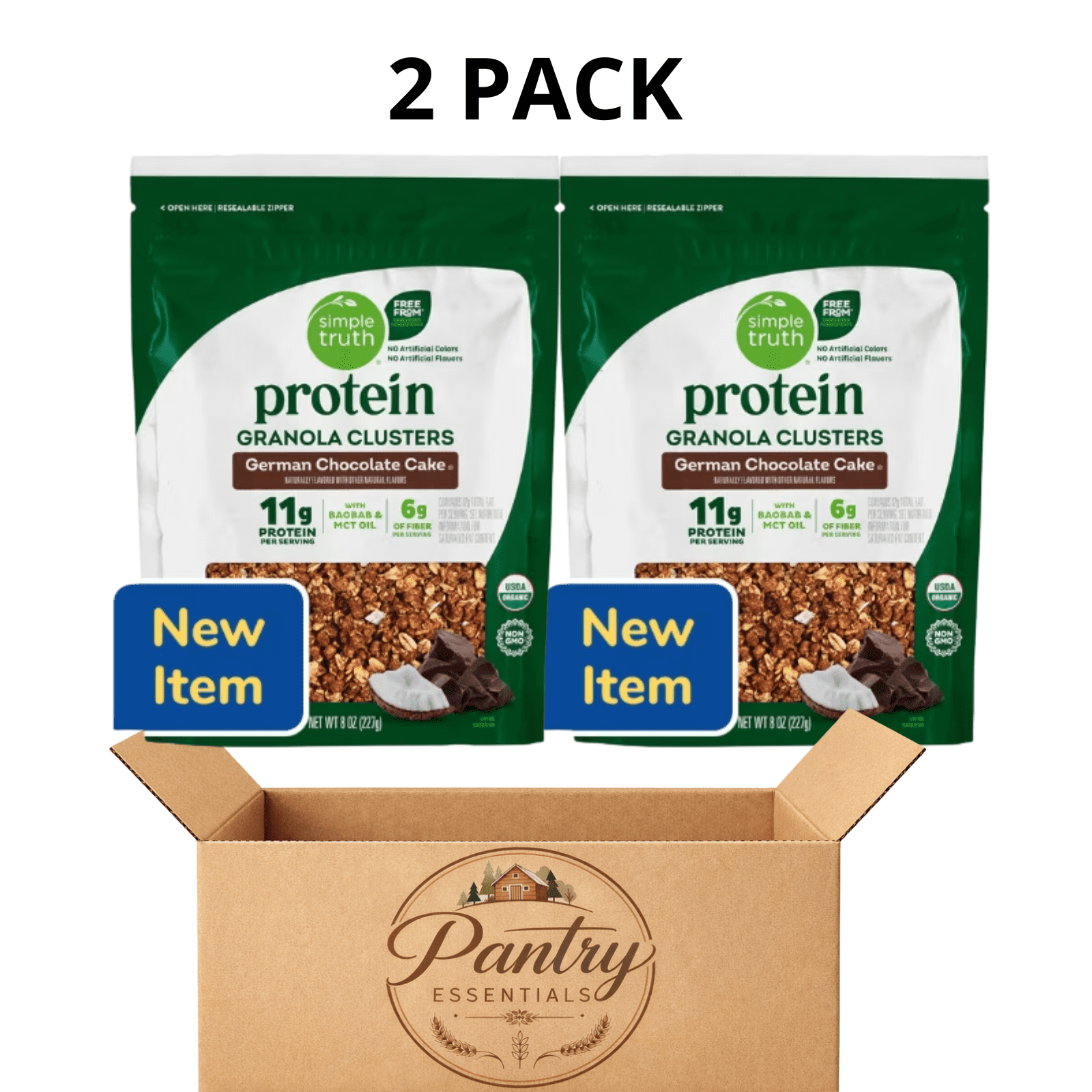 2 PK Simple Truth Protein German Chocolate Cake Granola Clusters ...