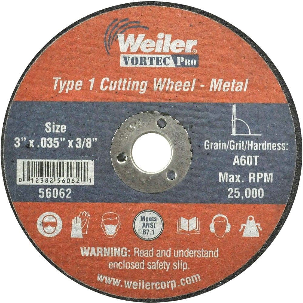 2 PK, Weiler 36536-Weiler Vortec Type 1 3 In. x 1/32 In. x 3/8 In ...