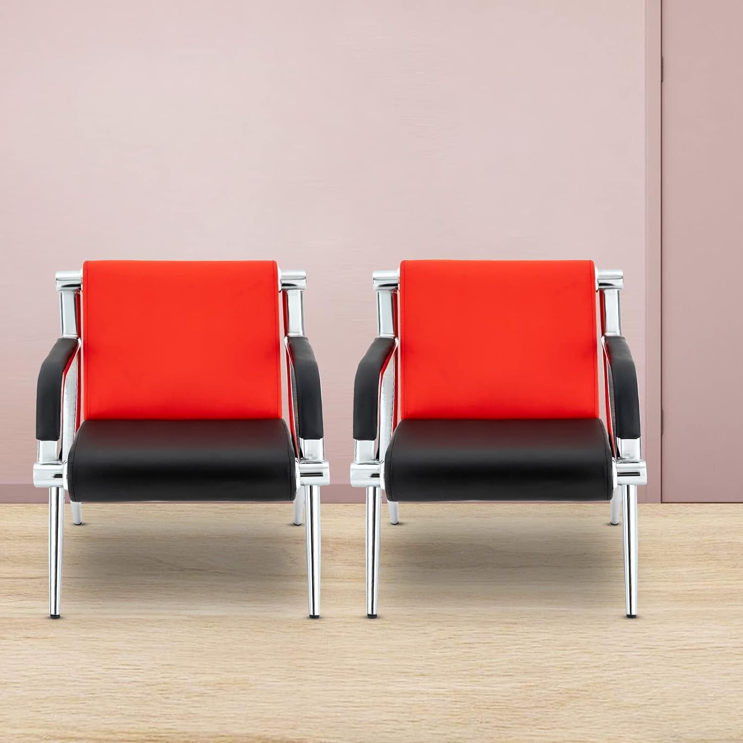 2 Seat PU Office Reception Chairs Waiting Room Chairs PU Leather Chair ...