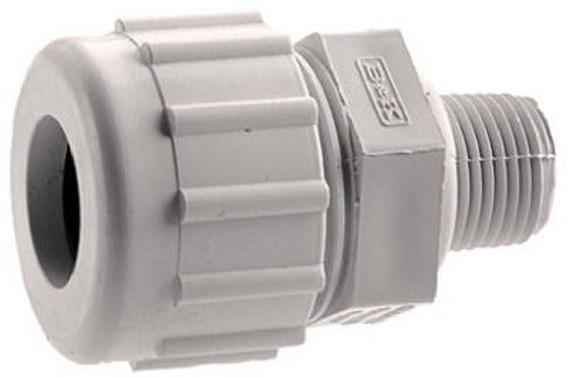 2" PVC Compression Male Pipe Thread Adapter, Nuts With Rubber Gaskets ...