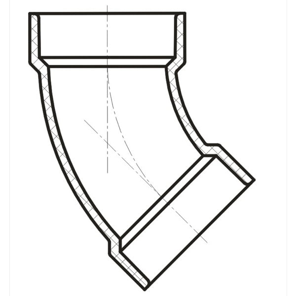 2" PVC/DWV 45-DEGREE ELBOW, BOX OF 50 - Walmart.com