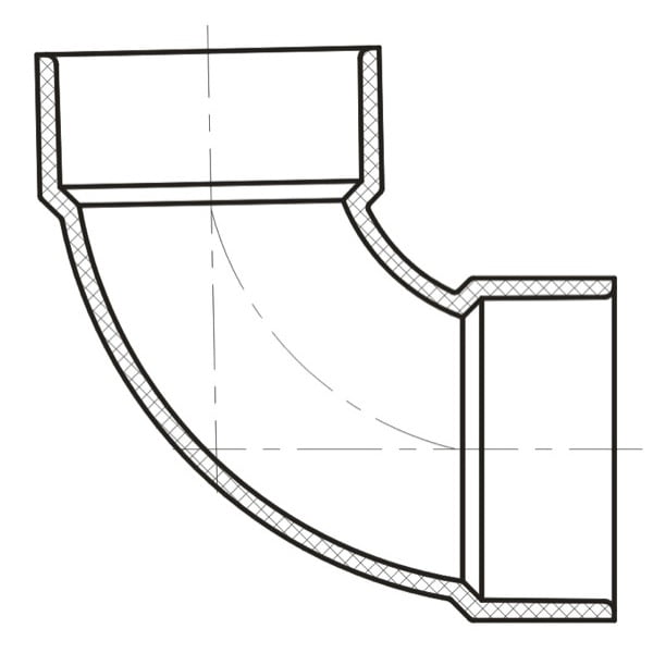 2" PVC/DWV MEDIUM TURN 90-DEGREE ELBOW, BOX OF 50 - Walmart.com
