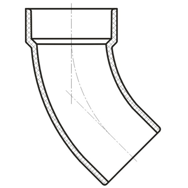 2" PVC/DWV STREET 45-DEGREE ELBOW, BOX OF 50 - Walmart.com