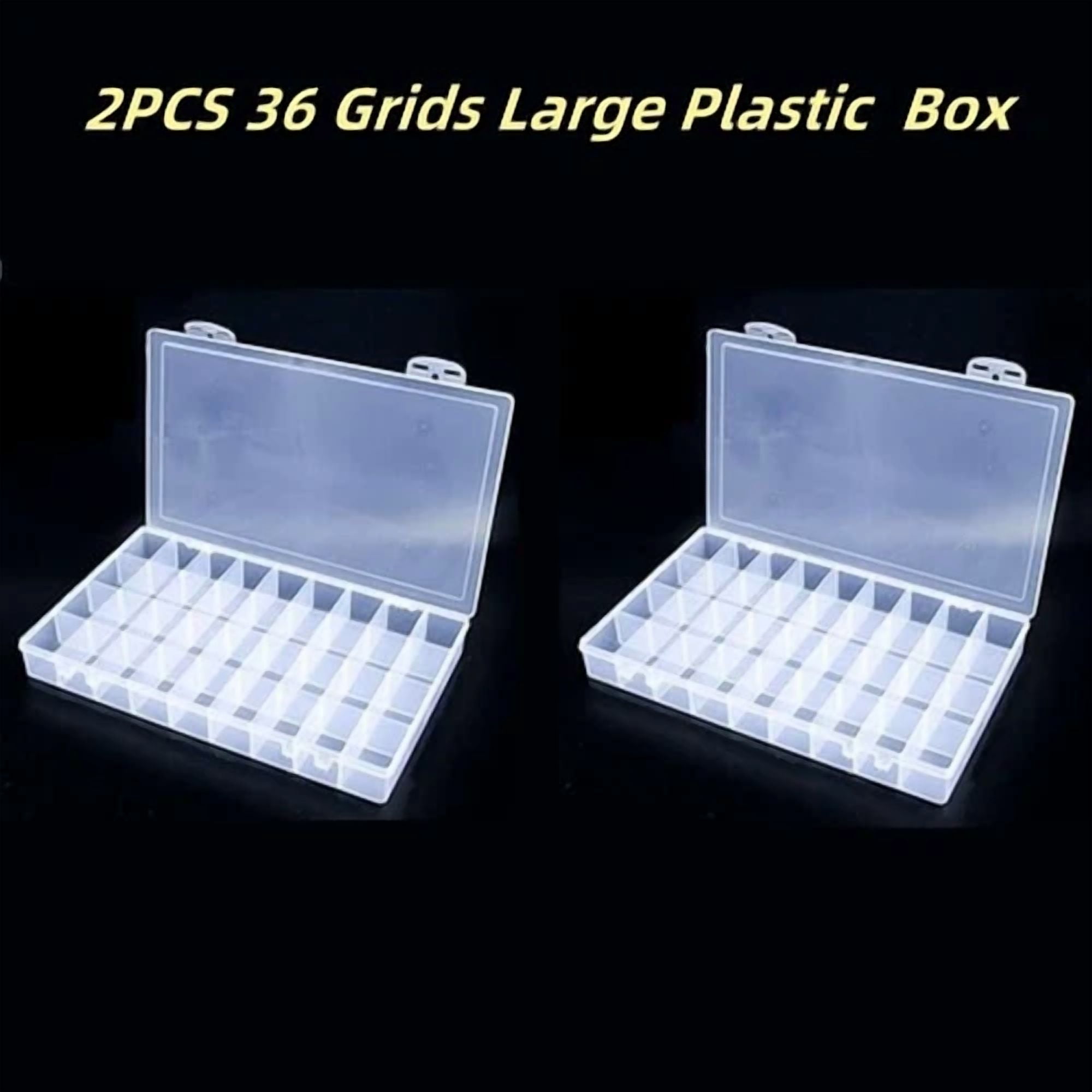 2 Paack Large Clear Plastic Organizer Storage Box Container With ...