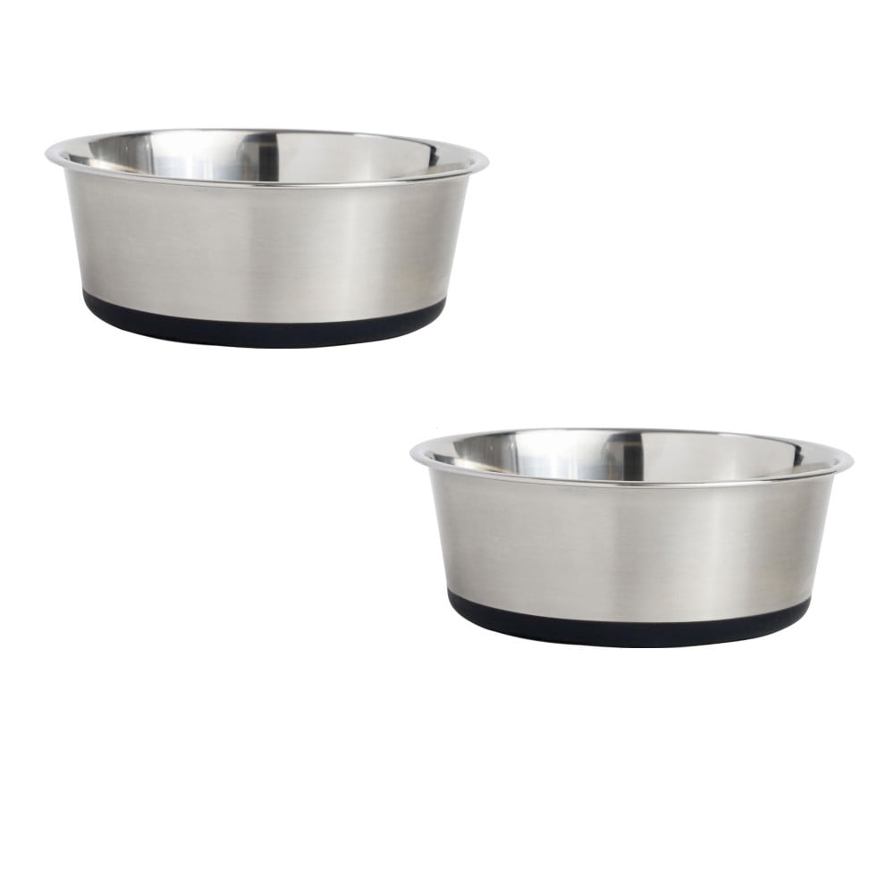 2 Pac Pets Stainless Steel Cat Bowl, 64 OZ Food and Water Dish, Non ...