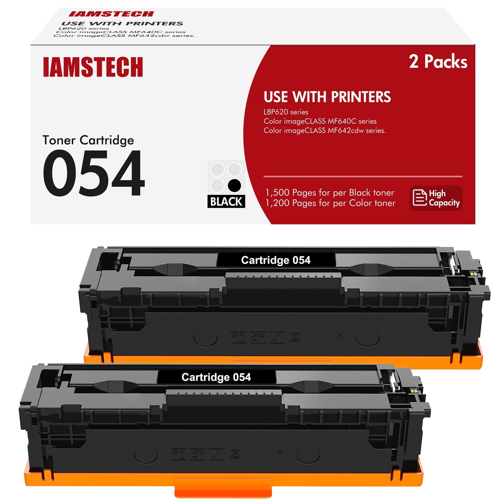 2-Pack 054 Toner Cartridge Compatible for Canon 054 054H CRG054 054H ...