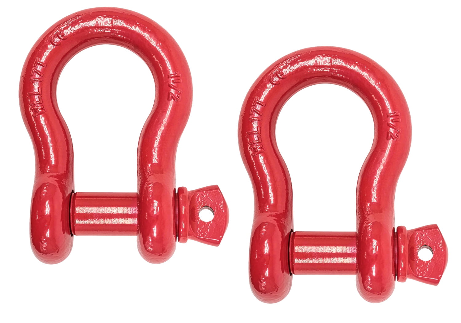 (2 Pack 1-1/2" Anchor Shackle Forged Carbon Steel w/Alloy Screw Pin WLL ...