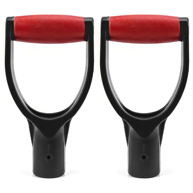 2 Pack 1-1/4Inch Polypropylene Plastic Spade Handle Shovel D Grip ...