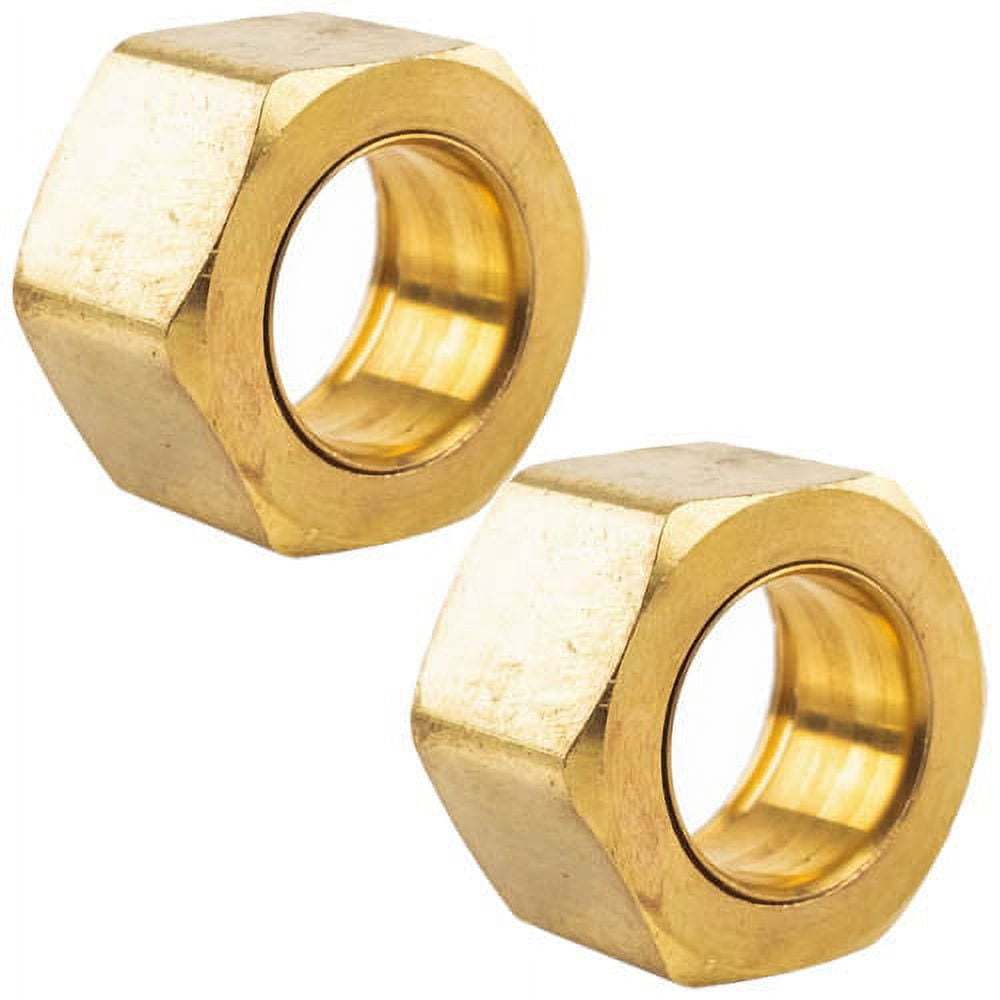 2 Pack 1/2" Compression Nut & Ferrule Combo for 1/2" OD Tube Brass ...