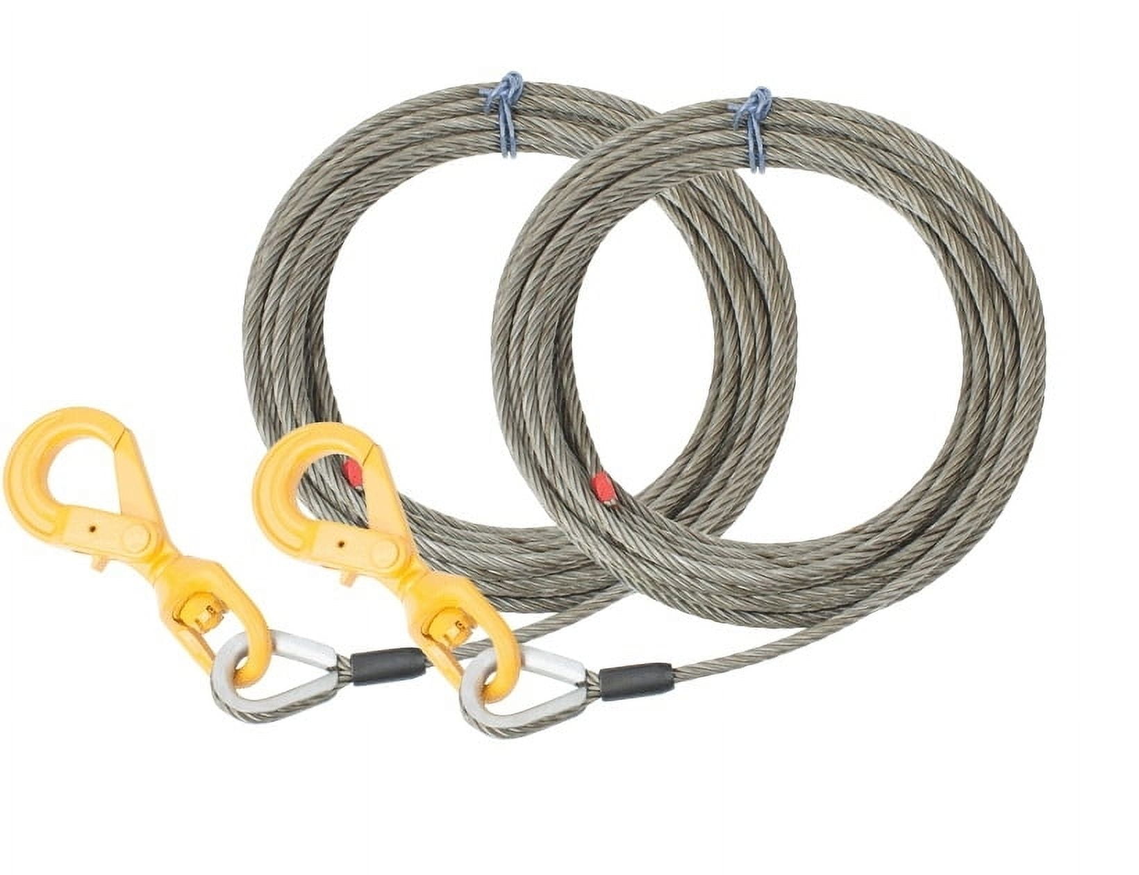 (2 Pack) 1/2" x 100' Winch Cable Rope Wrecker Tow Truck Rollback ...
