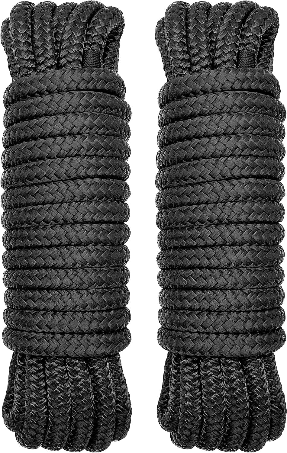 2 Pack 1/2" x 25' Boat Dock Lines - Marine Grade Nylon Boat Rope with ...