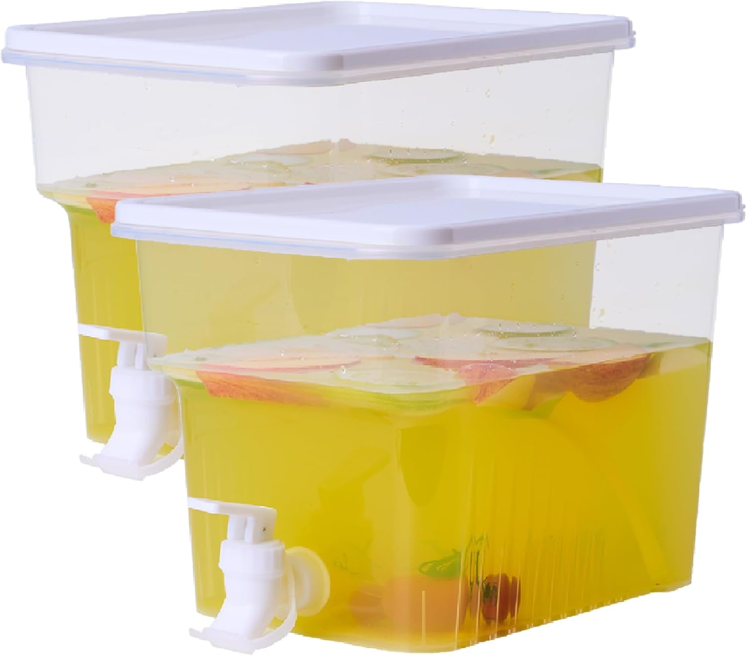 2 Pack 1.3 Gallon Fridge Drink Dispenser with Spigot, Leak-proof ...