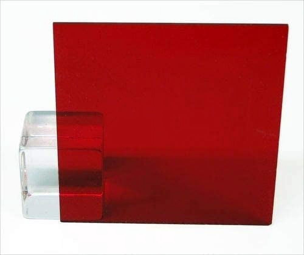 2 Pack 1/4" Dark Red Translucent Acrylic Plexiglass Sheet 8"x12" Cast ...