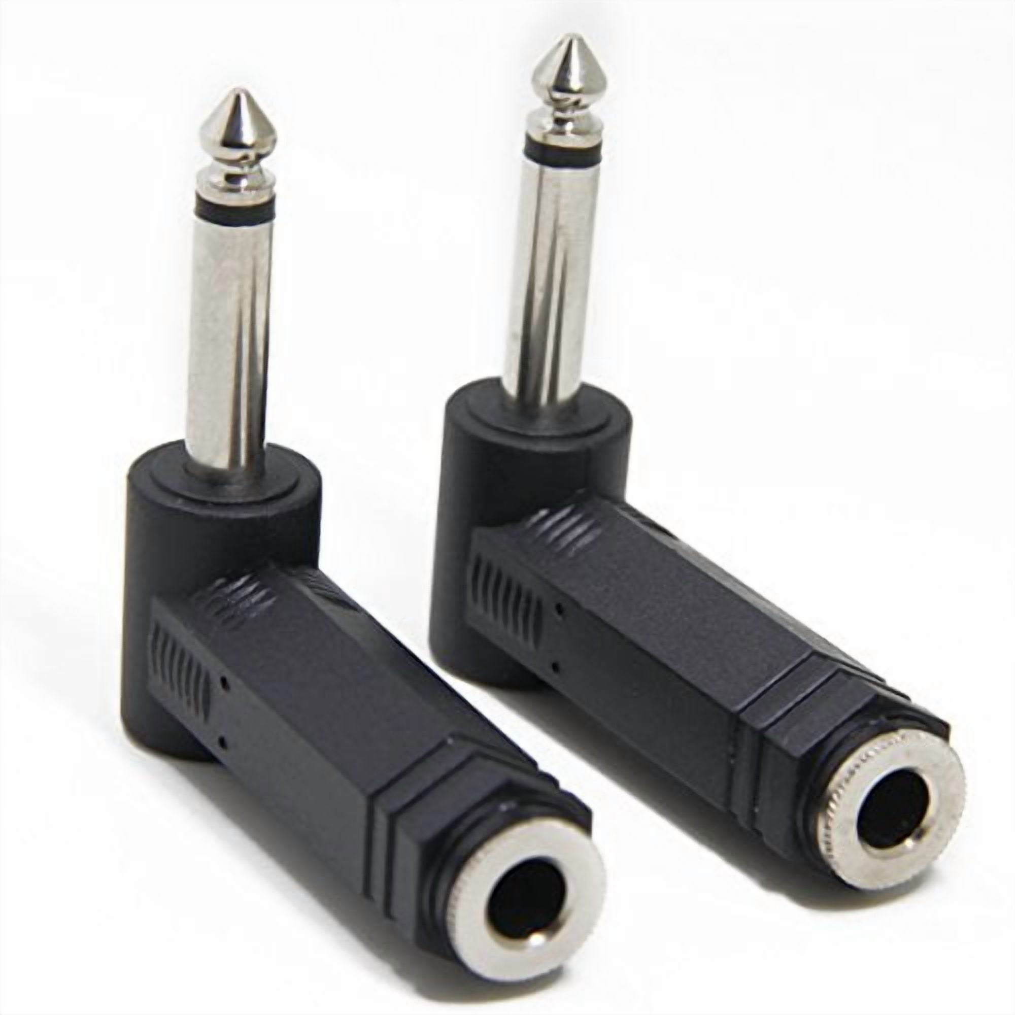 2-Pack 1/4 Inch Right Angle TS Male to 1/4 Inch TS Female Adapter, 6 ...