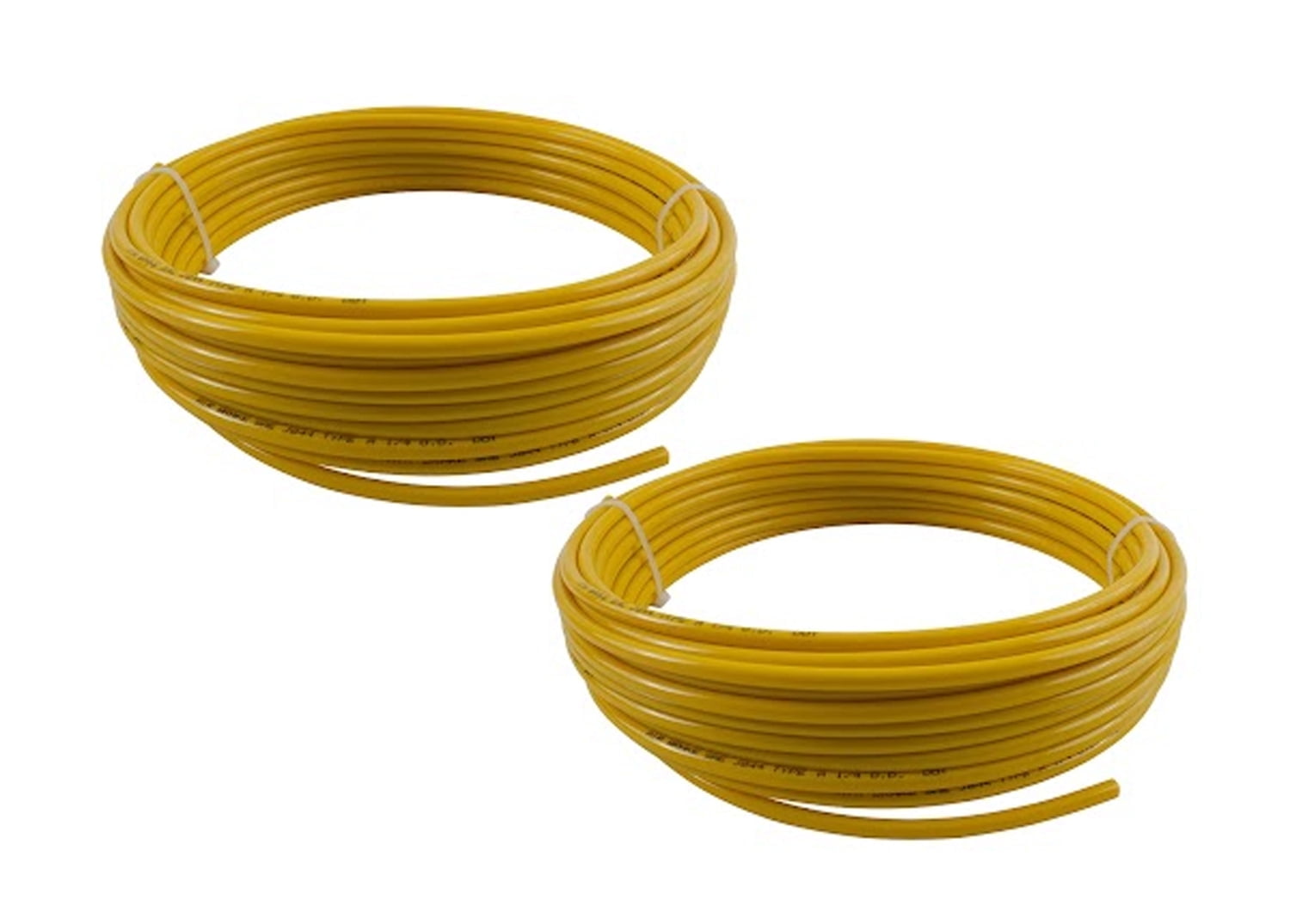 (2 Pack) 1/4" OD x 100' Yellow SAE J844 Nylon Air Brake Tubing DOT ...