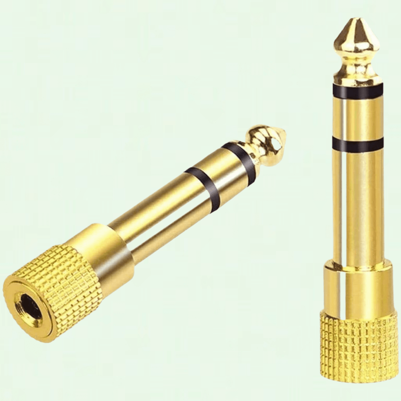2 Pack 1/4 inch Male to 1/8 inch Female Stereo Audio Jack Adapter for ...