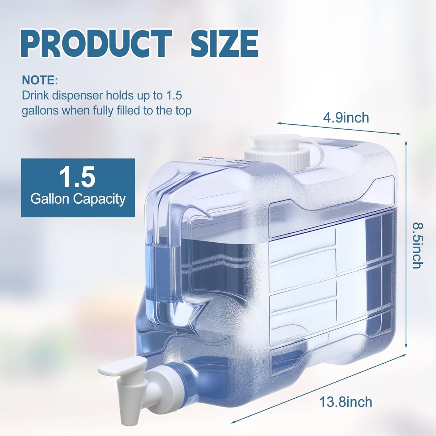 2 Pack 1.5 Gallon Fridge Water Dispensers with Leak-proof Spigot and ...