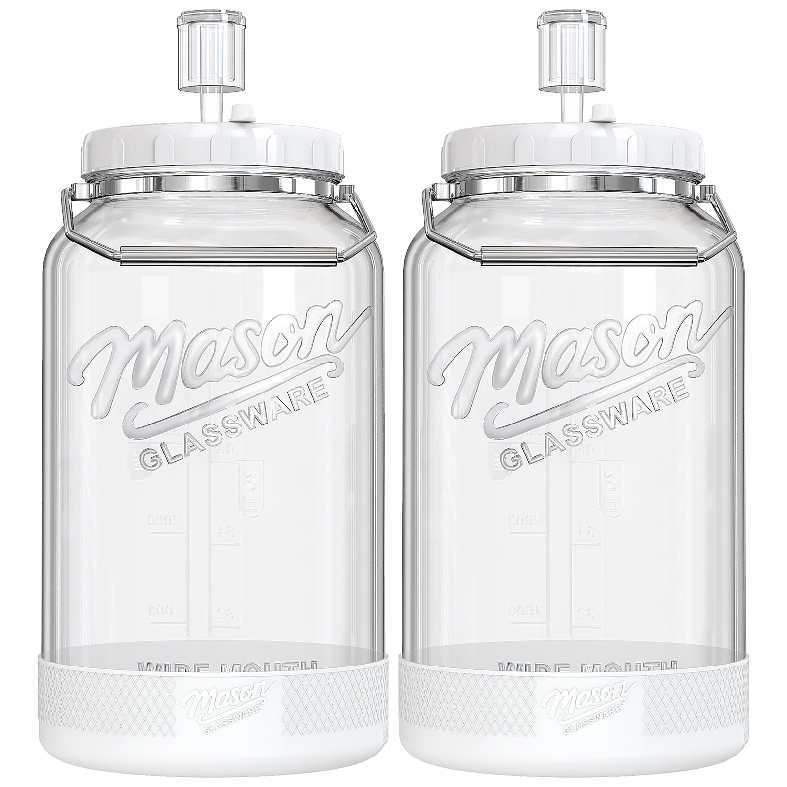 2 Pack 1.5 Gallon Large Fermentation Jars with Airtight Lids and ...
