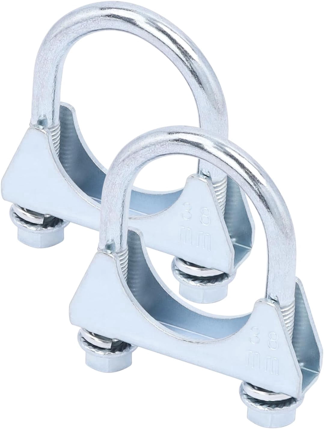 2 Pack 1.5" U Bolt Clamp Saddle-Style Muffler Exhaust Clamps on Tip ...