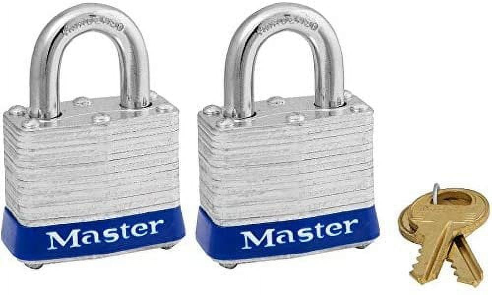 2 Pack 1-9/16" Keyed Alike Laminated Padlocks - Walmart.com