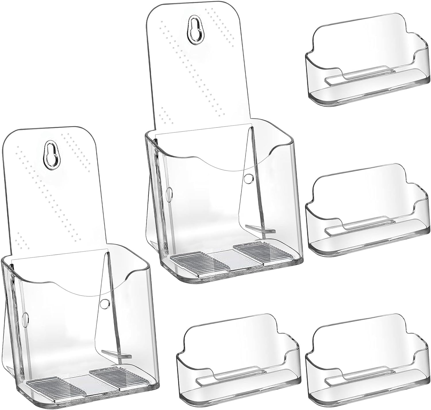 2 Pack 1 Layer Transparent Brochure Holder Wall Mount (4.33x7.87 inches ...