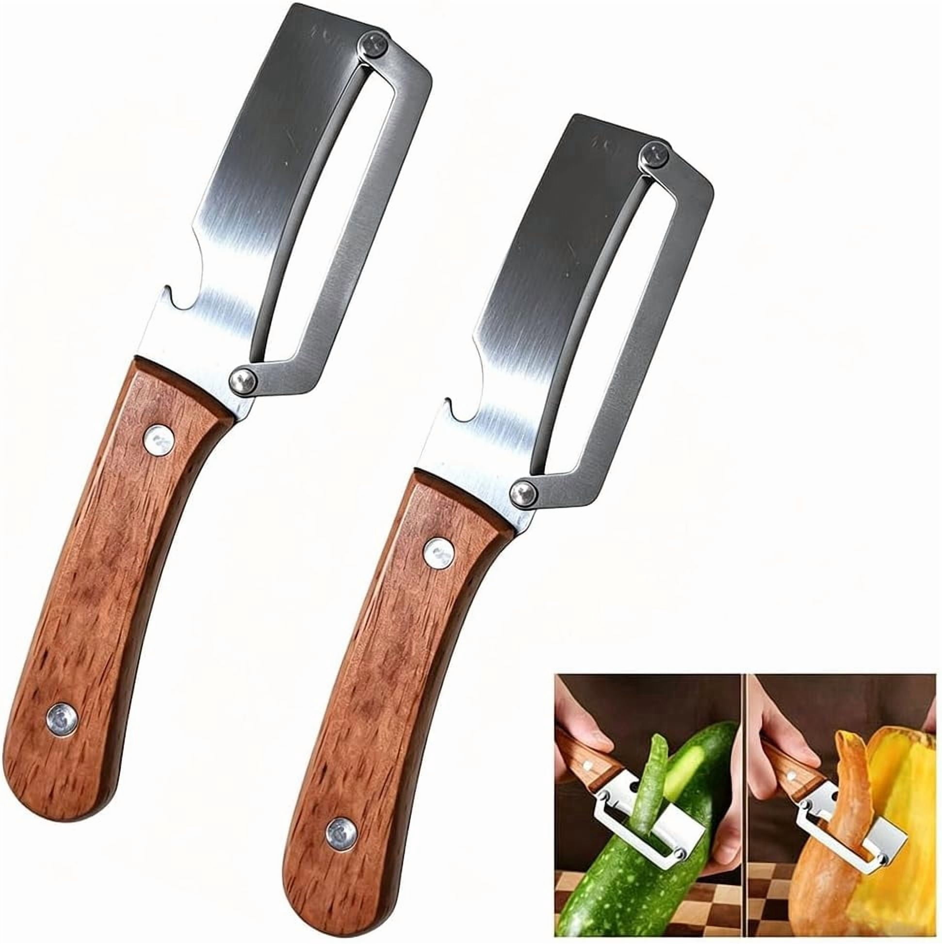 2 Pack in 1 Multi Functional Vegetable Peelers, Kitchen Tool with ...