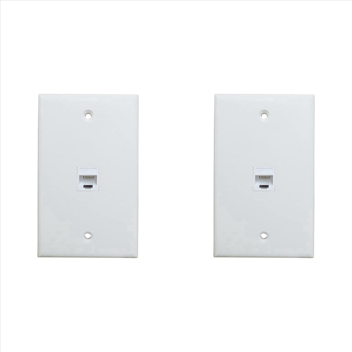 2-Pack 1-Port Ethernet Wall Plate, Jack Plate with RJ45 Female to ...