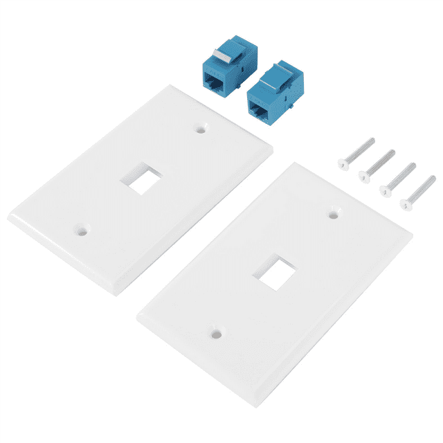 2-Pack 1 Port Ethernet Wall Plate, RJ45 Cat6 Female to Jack Inline ...