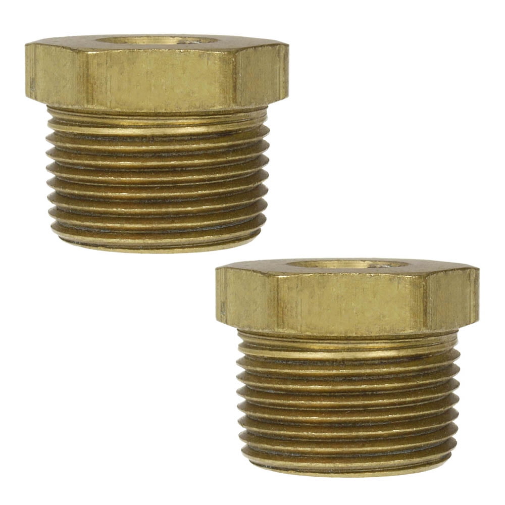 2 Pack 1 X 3 8 Male Nptf X Female Nptf Hex Bushing Reducer Brass Pipe