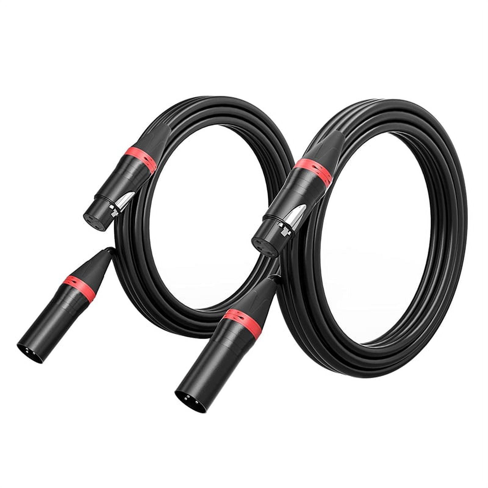 2 Pack 10 Ft XLR Microphone Cables, XLR Cable XLR Male To Female Audio ...