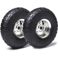 2 Pack 10″ Heavy Duty Replacement Tire Wheel 4.10/3.50 4″ For Hand ...