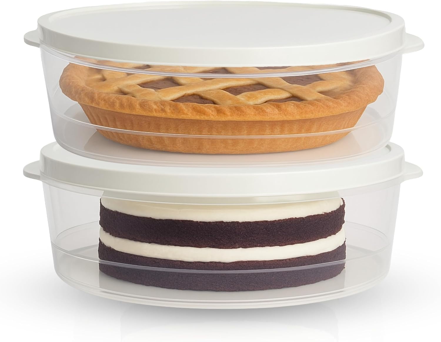 2-Pack 10-Inch Airtight Food Storage Container with Lid - Portable ...