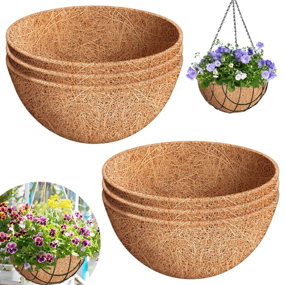 2-Pack 10 Inch Coco Liners Replacement, 100% Natural Coconut Coir Liner ...