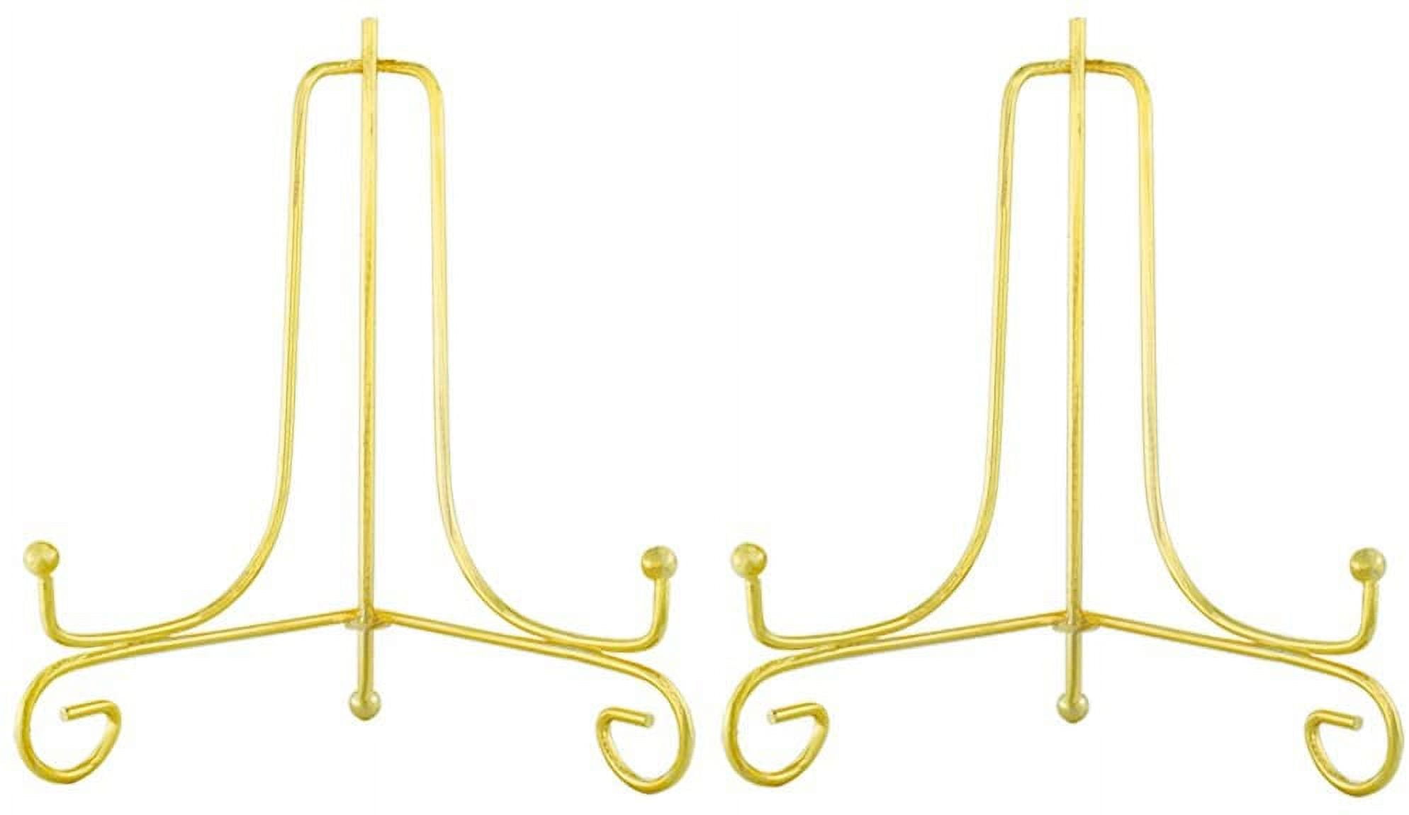 2 Pack 10" Iron Plate Stand, Silver Iron Easel Plate Display Photo ...