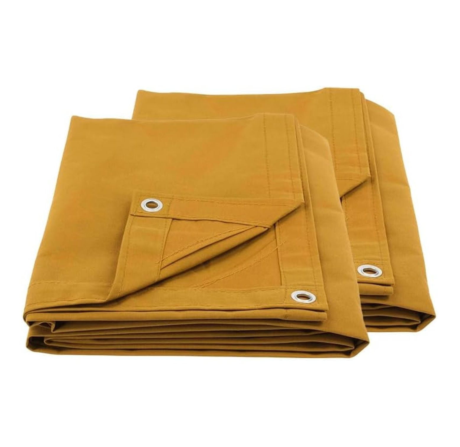 (2 Pack) 10' x 16' Tan Canvas Tarp 12oz Heavy Duty Water Resistant ...