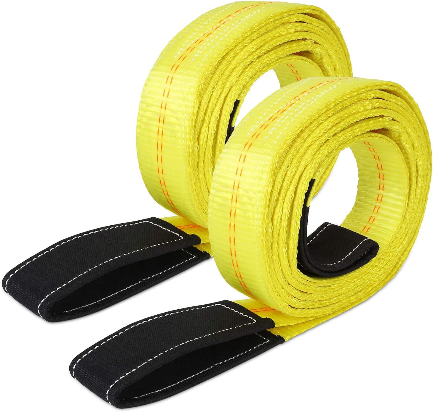 2 Pack 10' x 2" Lifting Sling Straps, 10ft Lifting Straps with 10 ...