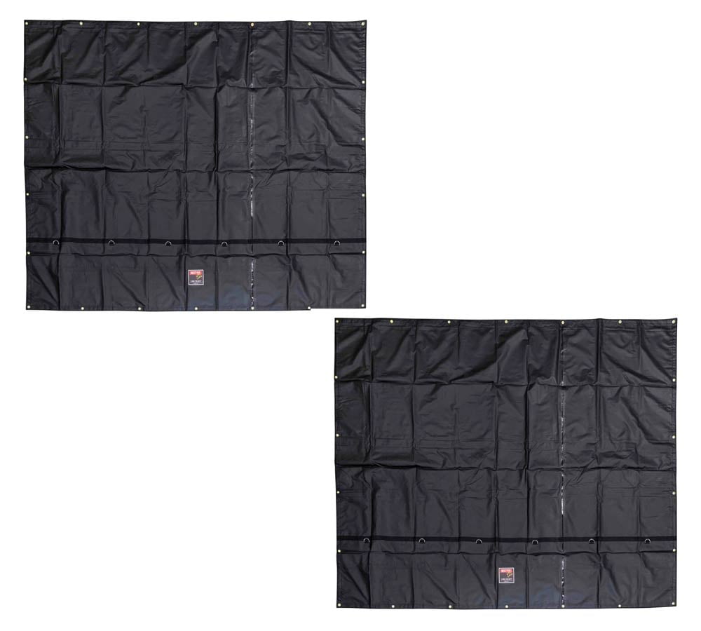 2 Pack 10'x12' Heavy Duty Smoke Tarp for Flatbed Truck - 18 Ounce Vinyl ...
